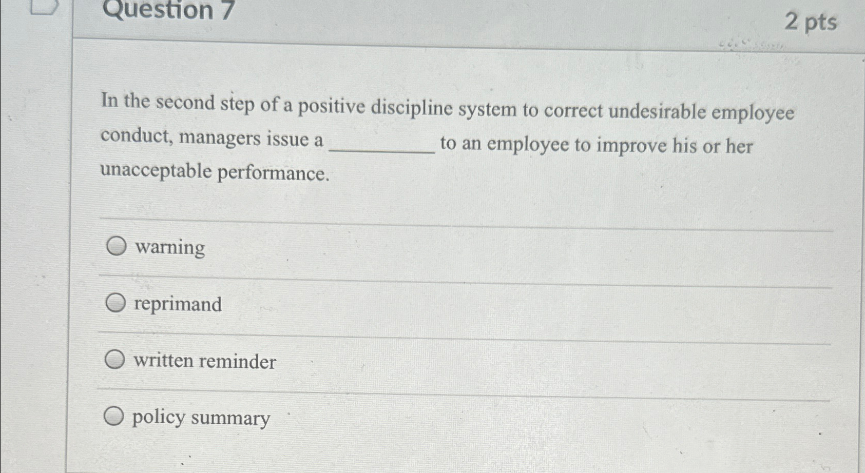 Solved In the second step of a positive discipline system to | Chegg.com