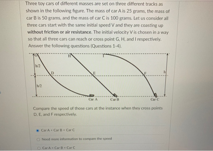 Solved Question 2 2.5 pts Compare the kinetic energy of | Chegg.com