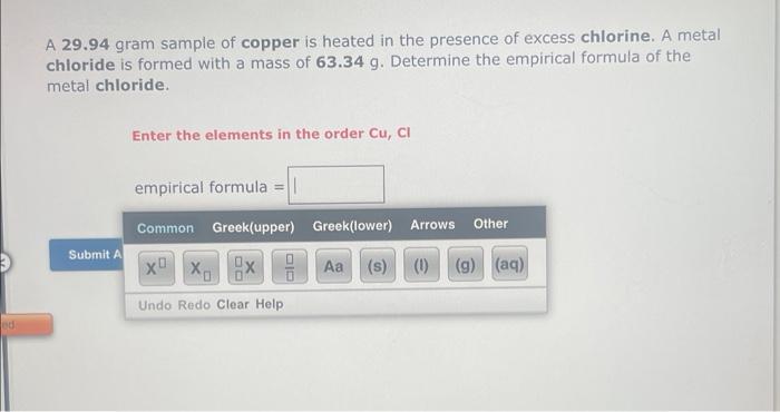 Solved A 27.91 gram sample of iron is heated in the presence | Chegg.com