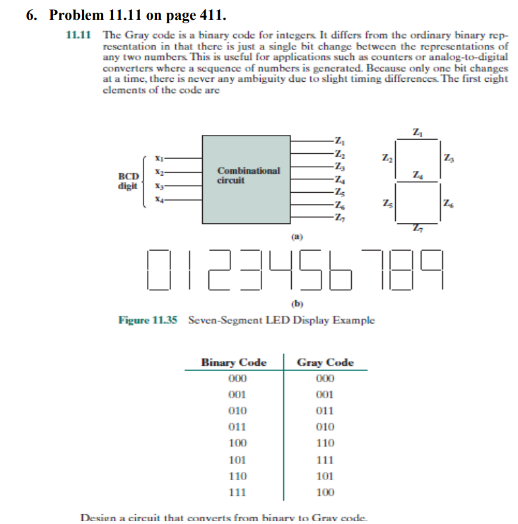 Solved The Gray code is a binary code for integers It | Chegg.com