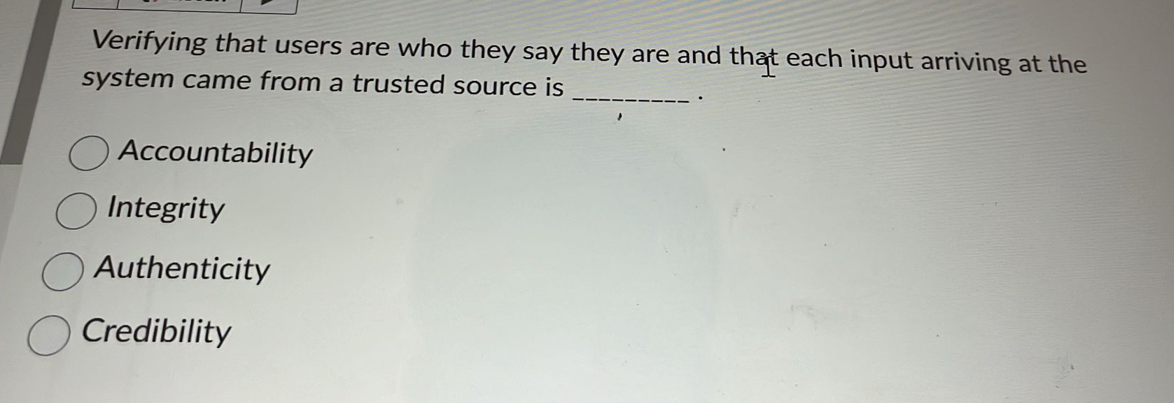 Solved Verifying that users are who they say they are and | Chegg.com