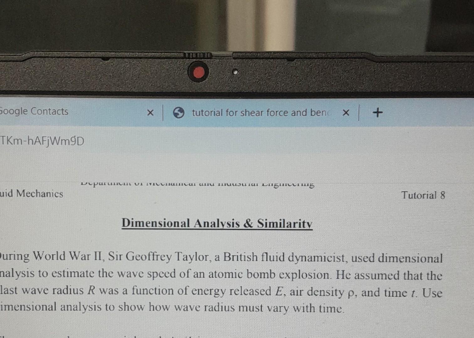 Solved uring World War II, Sir Geoffrey Taylor, a British | Chegg.com