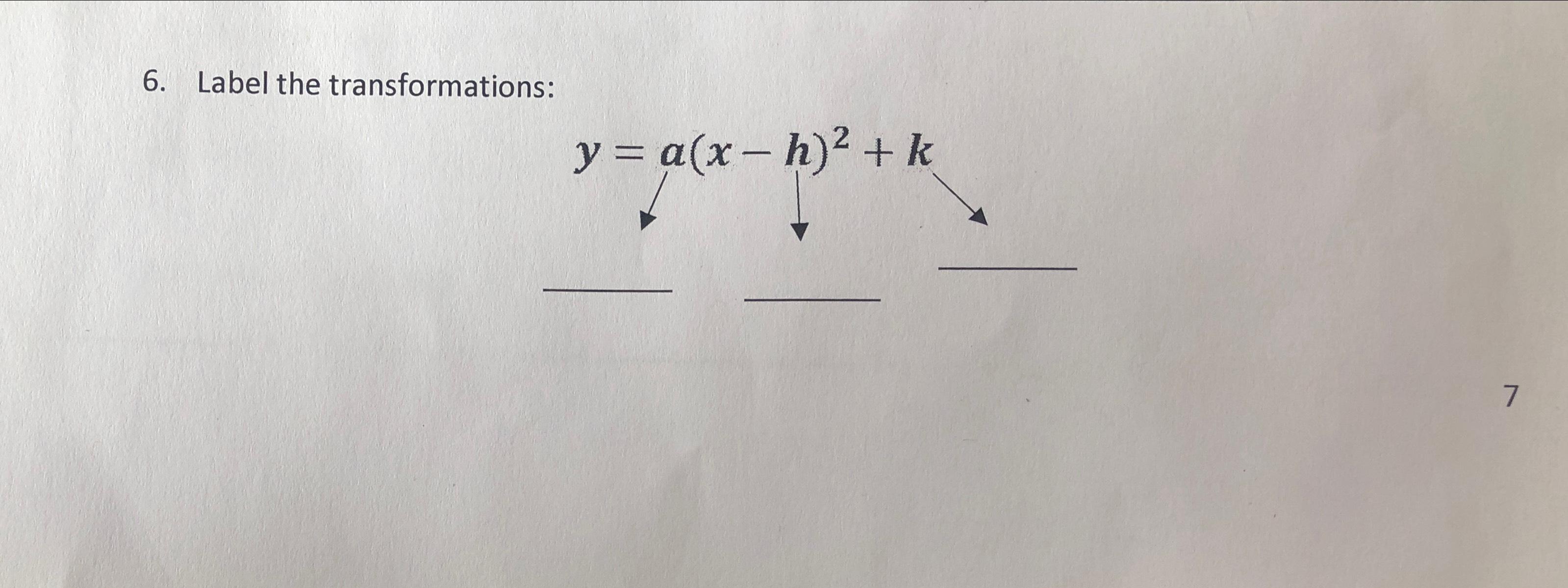 Solved Label the transformations:7 | Chegg.com