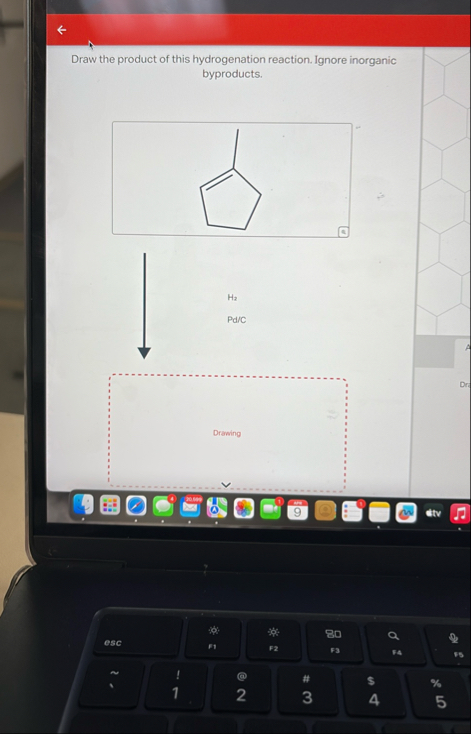 Solved Draw the product of this hydrogenation reaction. | Chegg.com