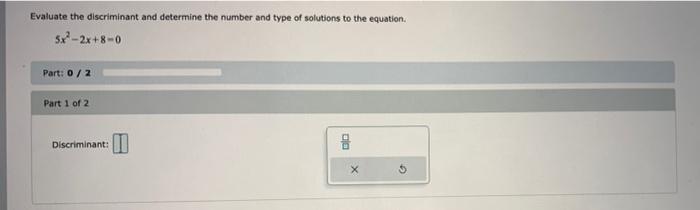 Solved Part 2 of 2 Choose the correct number and type | Chegg.com