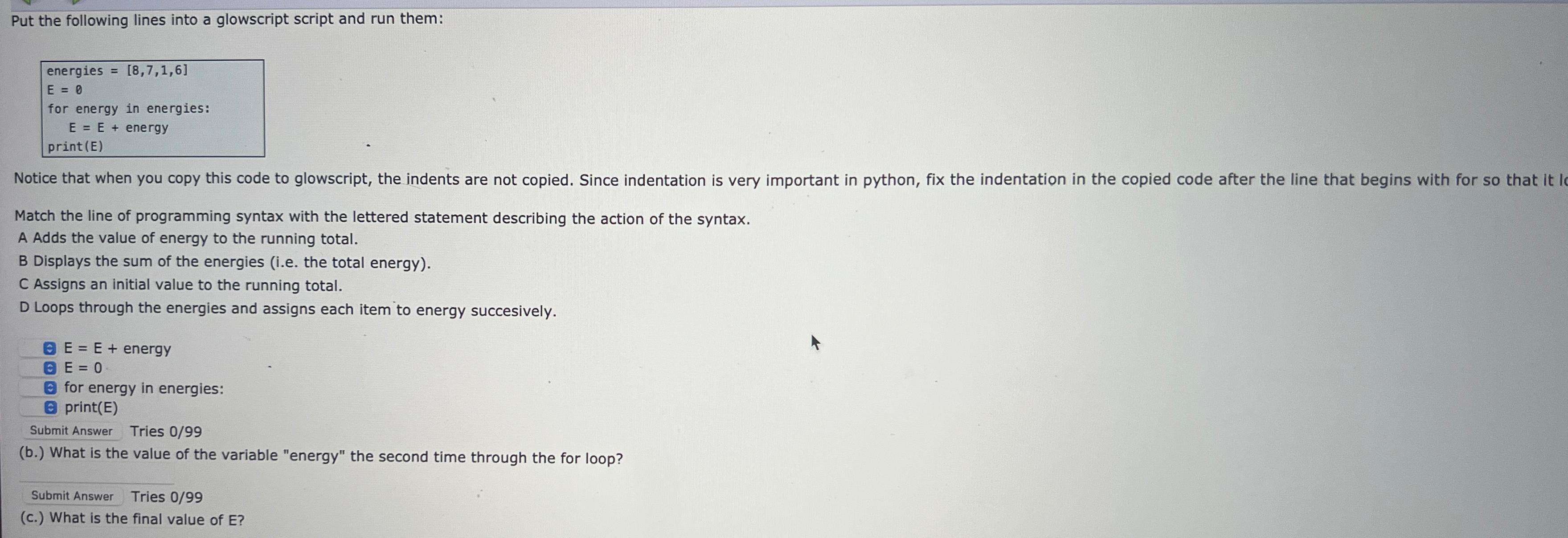 Solved Put the following lines into a glowscript script and | Chegg.com