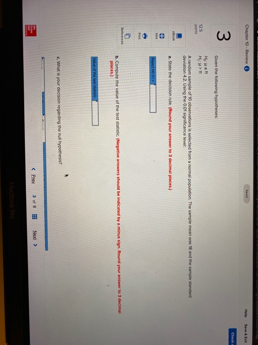 Solved Chapter 10 - Review Help Save & Exit Check 3 Given | Chegg.com