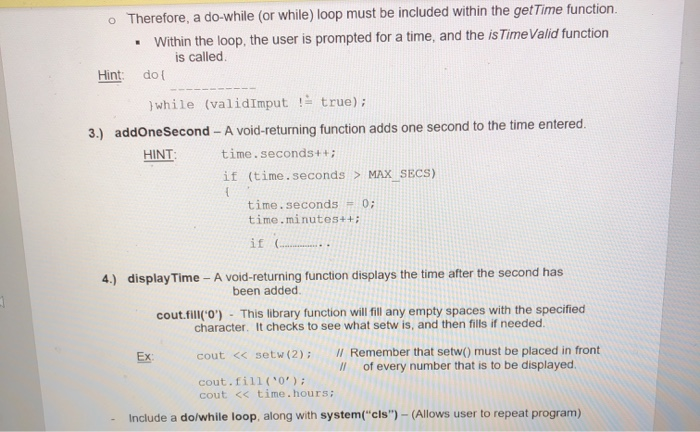 Solved HW_3f - struct Time - Write a program that prompts | Chegg.com
