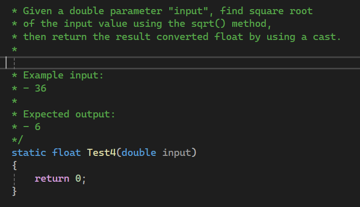 Solved Given a double parameter "input", find square rootof | Chegg.com