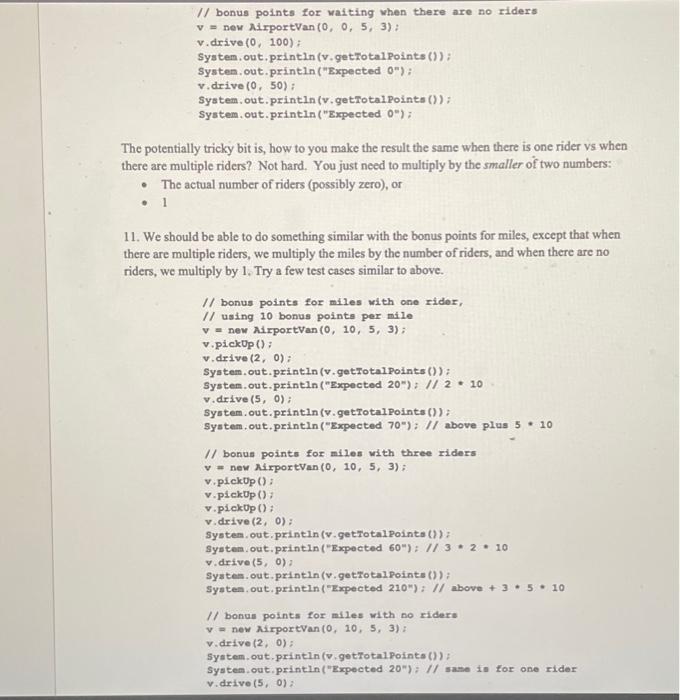 Solved (*) if the van is empty, the number of riders is | Chegg.com