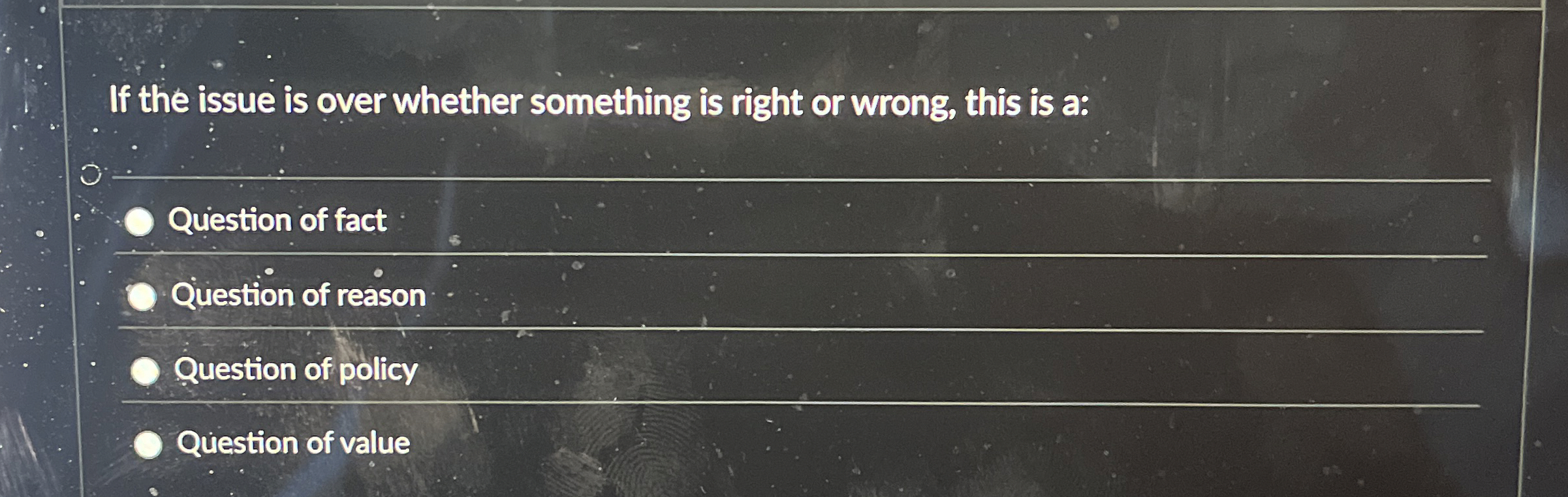 Solved If the issue is over whether something is right or | Chegg.com