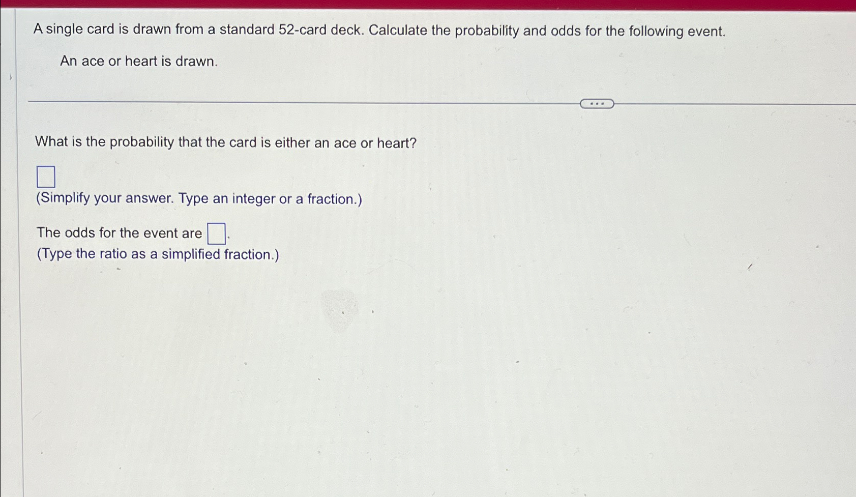 Solved A single card is drawn from a standard 52-card deck. | Chegg.com