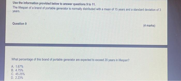 Solved Use the information provided below to answer | Chegg.com