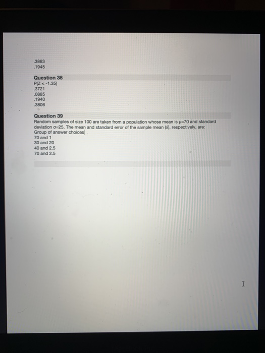 Solved Question 31 Questions 31-38: Using the standard | Chegg.com