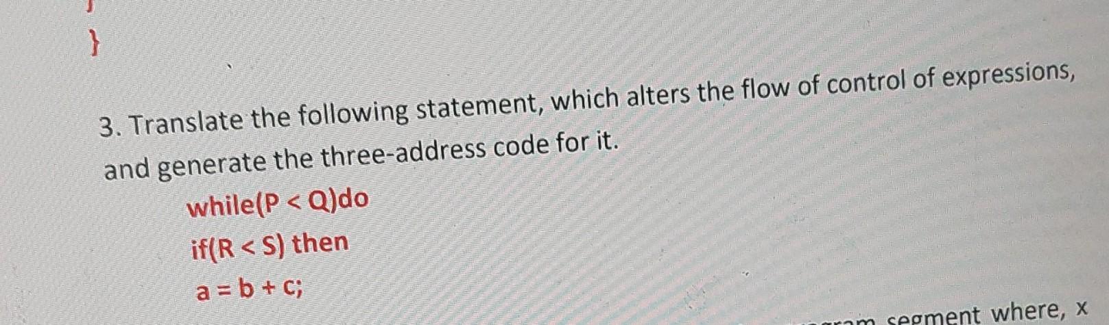 Solved 3. Translate the following statement, which alters | Chegg.com