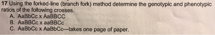 Solved 17 Using the forked-line (branch fork) method | Chegg.com