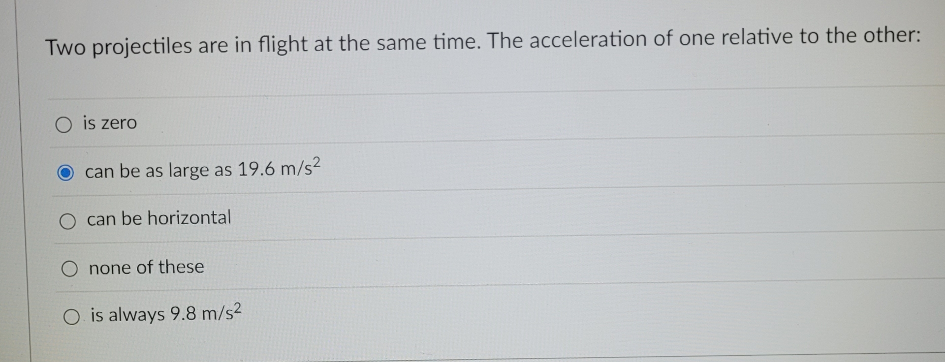 Solved Two projectiles are in flight at the same time. The | Chegg.com
