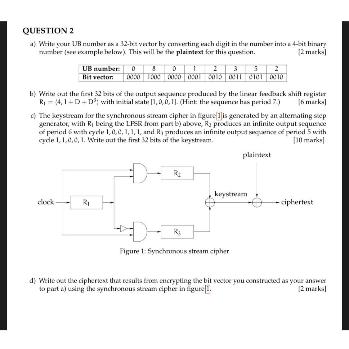 Solved QUESTION 2My UB number : 23037408a) ﻿Write your UB | Chegg.com