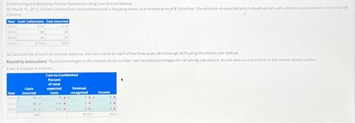 Solved Constructirct and Assersing lucome Statements Uhing | Chegg.com