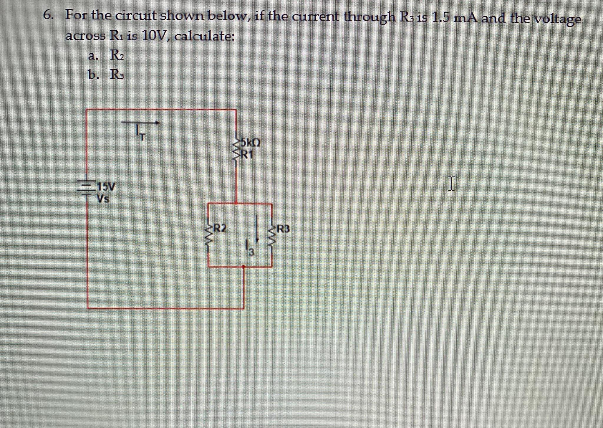 Solved For The Circuit Shown Below If The Current Through