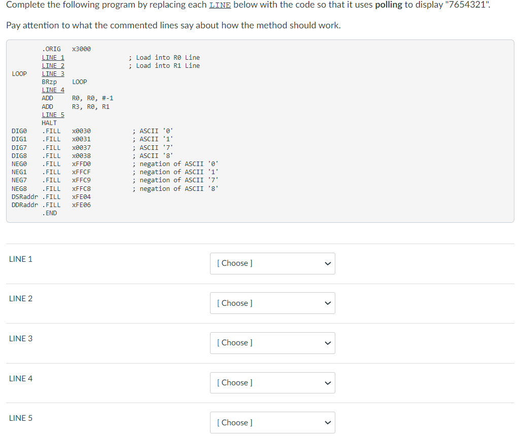 Solved Complete the following program by replacing each LINE | Chegg.com