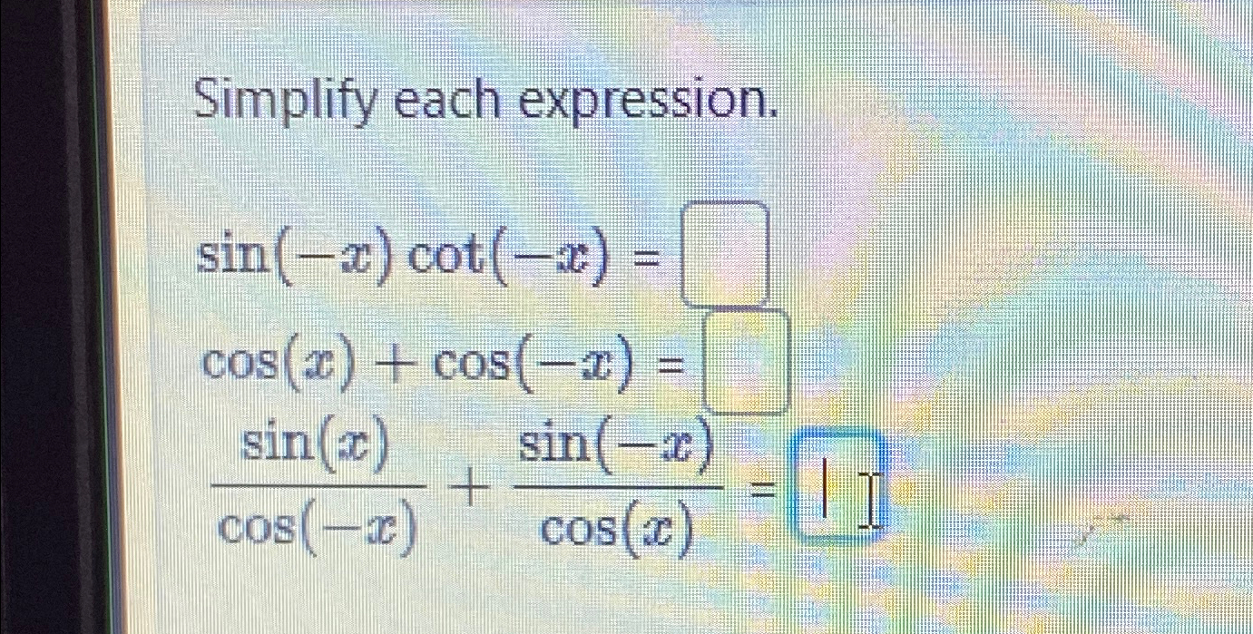 Solved Simplify each | Chegg.com