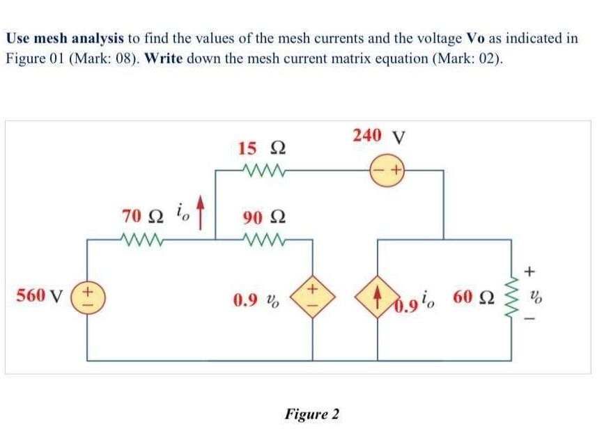 Solved Use mesh analysis to find the values of the mesh | Chegg.com