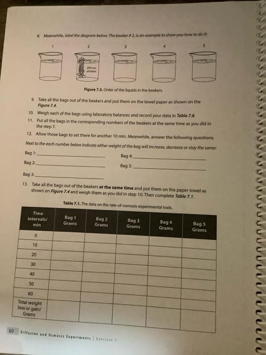 ACTIVITY 2: RATE OF OSMOSIS Osmosis is the diffusion | Chegg.com