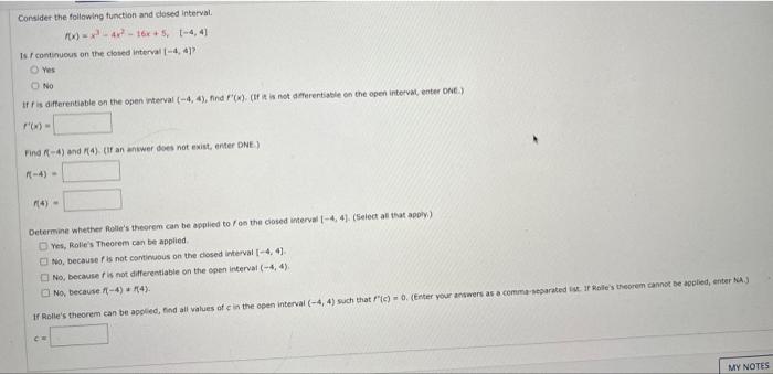 Solved Consider the following tunction and dosed interval. | Chegg.com