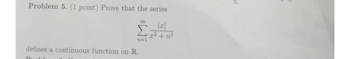Solved Problem 5. (1 point) Prove that the | Chegg.com Solved Problem 5. (1 point) Prove that the | Chegg.com