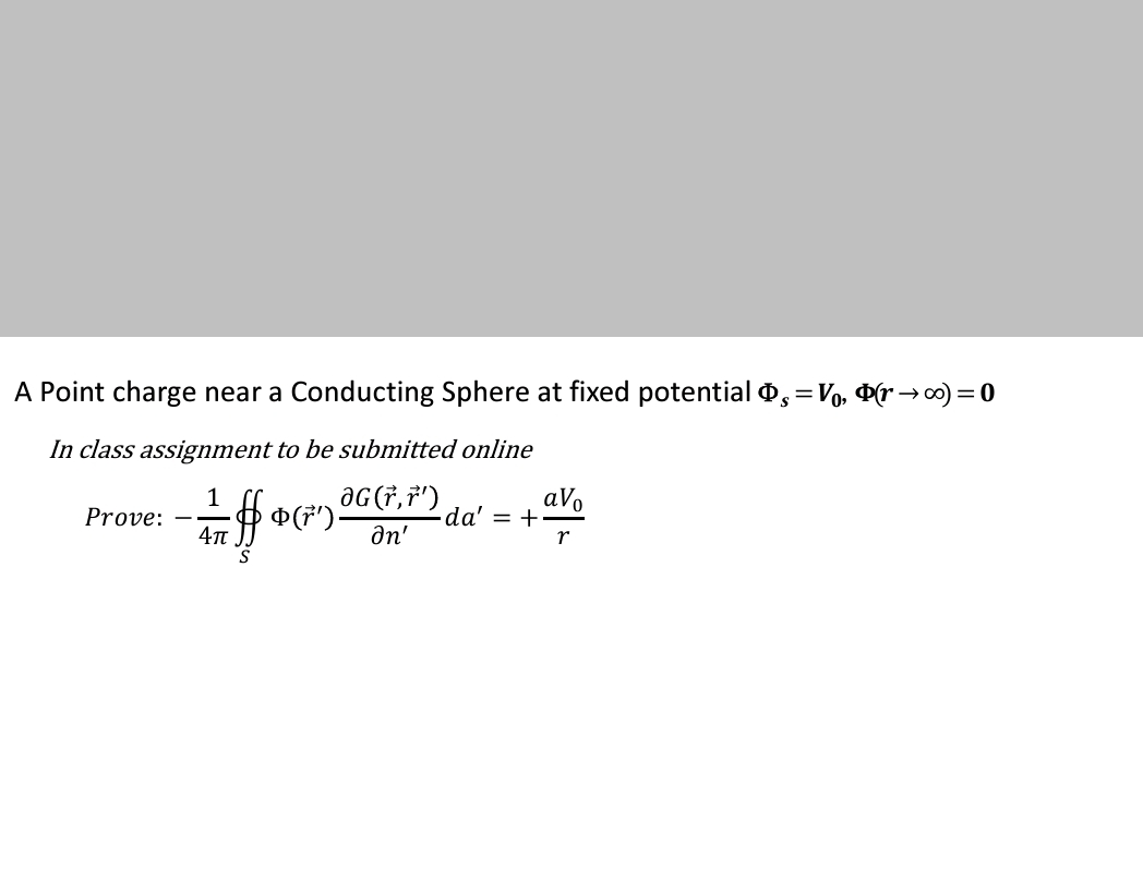A Point charge near a Conducting Sphere at fixed | Chegg.com