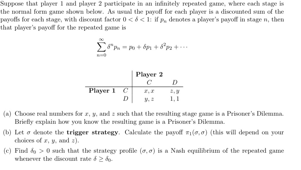 Solved Suppose that player 1 ﻿and player 2 ﻿participate in | Chegg.com