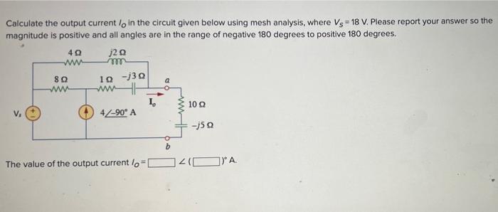 Solved Calculate the output current loin the circuit given | Chegg.com