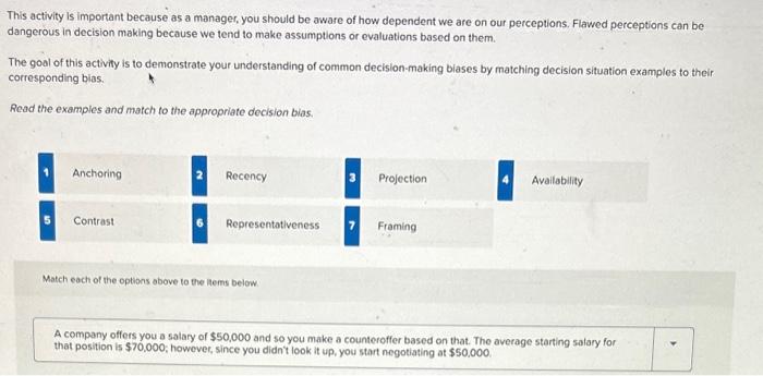 Solved This activity is important because as a manager, you | Chegg.com
