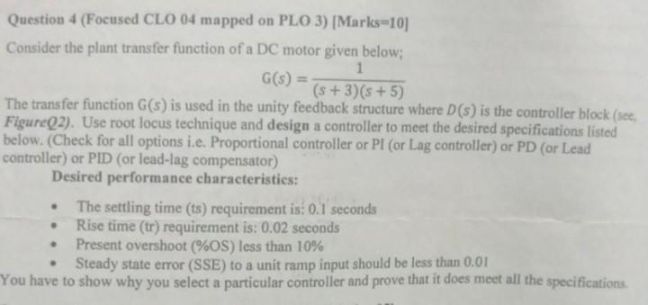 Solved Question 4 (Focused CLO 04 mapped on PLO 3) | Chegg.com