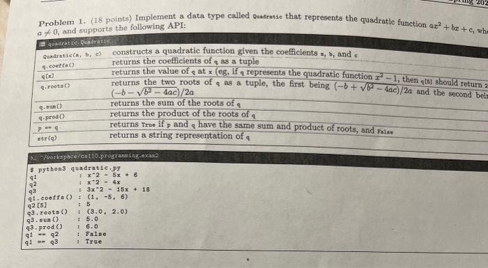 Solved Problem 1. (18 points) Implement a data type called | Chegg.com
