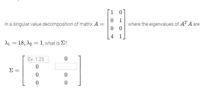 Solved In a singular value decomposition of matrix | Chegg.com