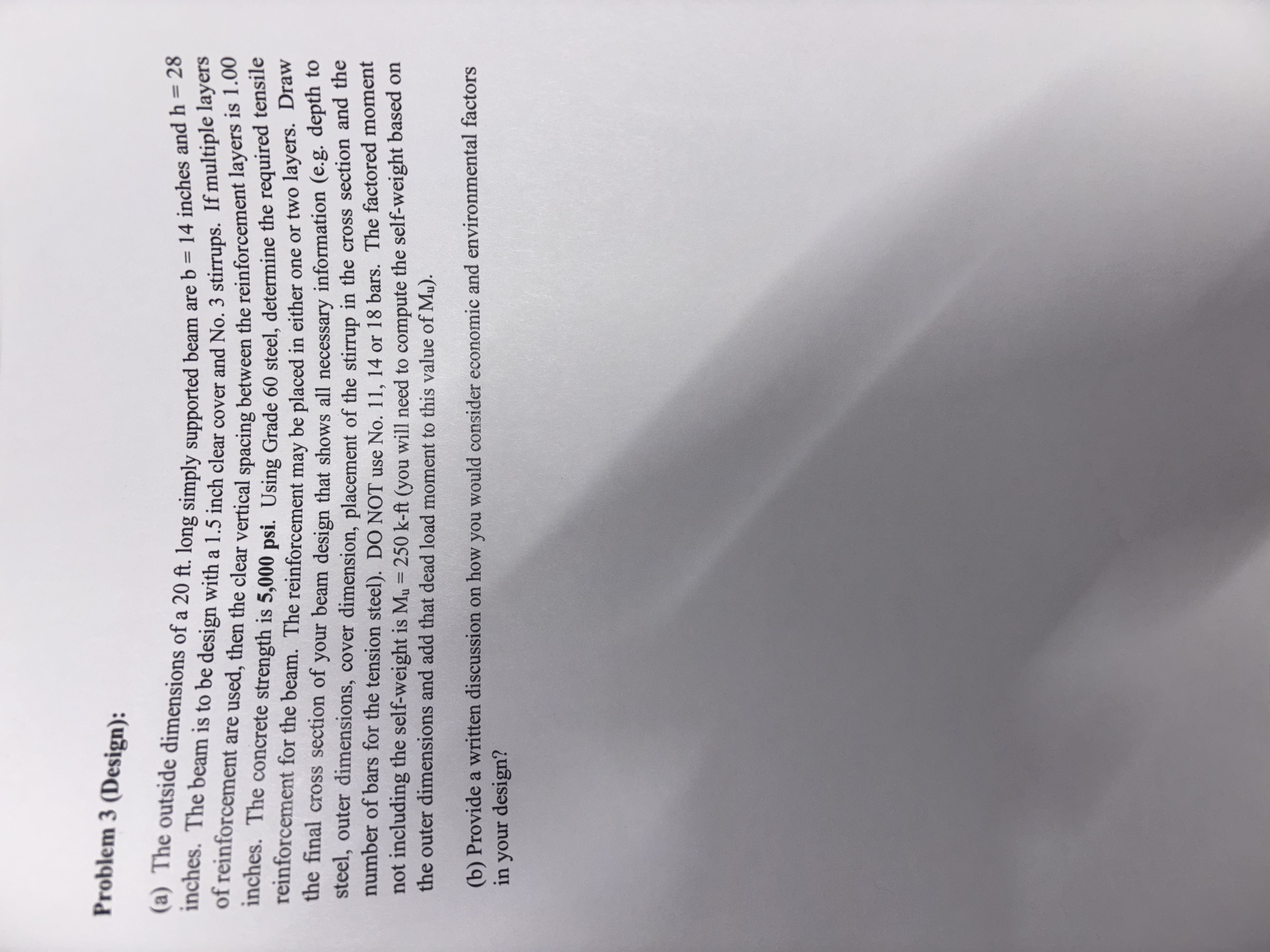 Solved Problem 3 (Design):(a) ﻿The outside dimensions of a | Chegg.com