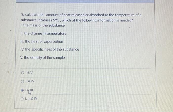 Solved To calculate the amount of heat released or absorbed | Chegg.com