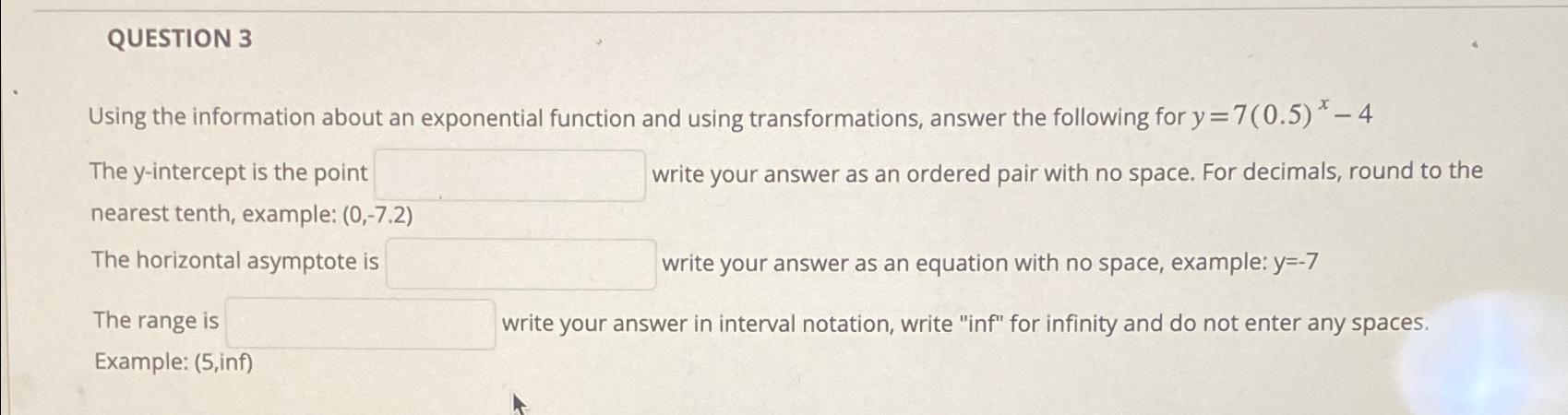 Solved QUESTION 3Using the information about an exponential | Chegg.com