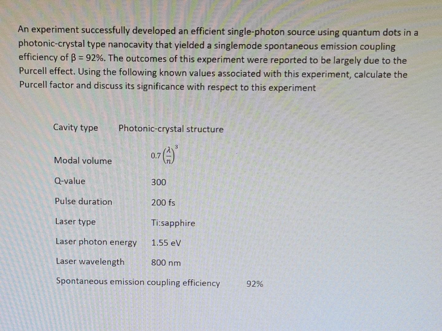 Solved An experiment successfully developed an efficient | Chegg.com