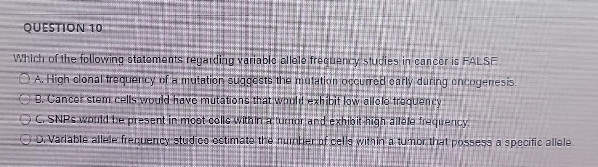 Solved Which of the following statements regarding variable | Chegg.com