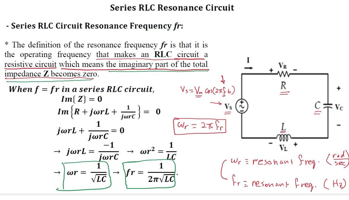 Resonant Frequency Of Lc Circuit Formula