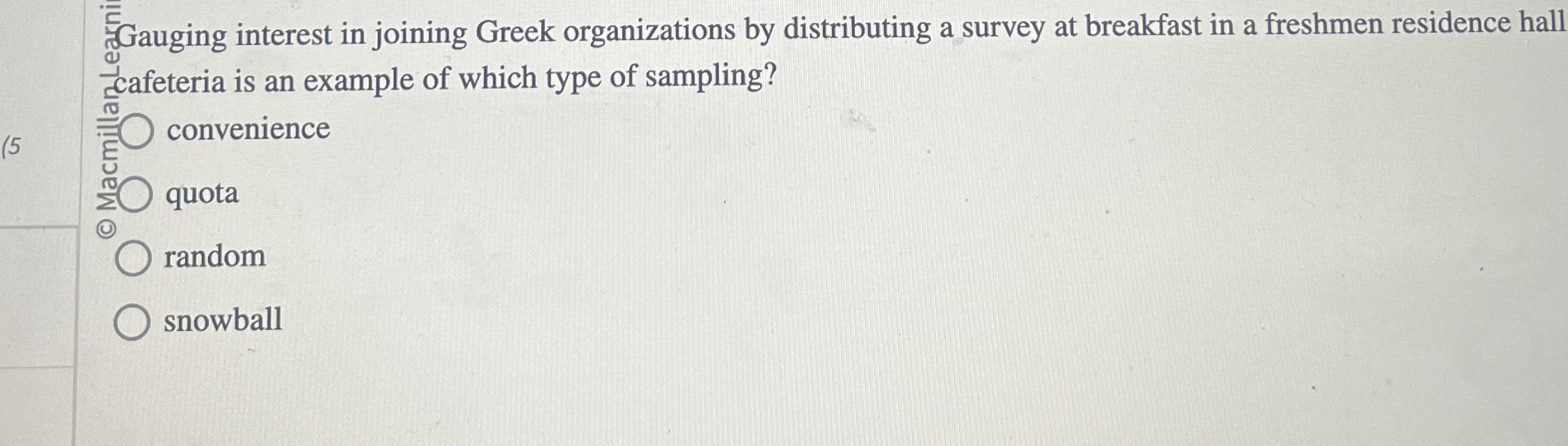 Solved The auging interest in joining Greek organizations by | Chegg.com