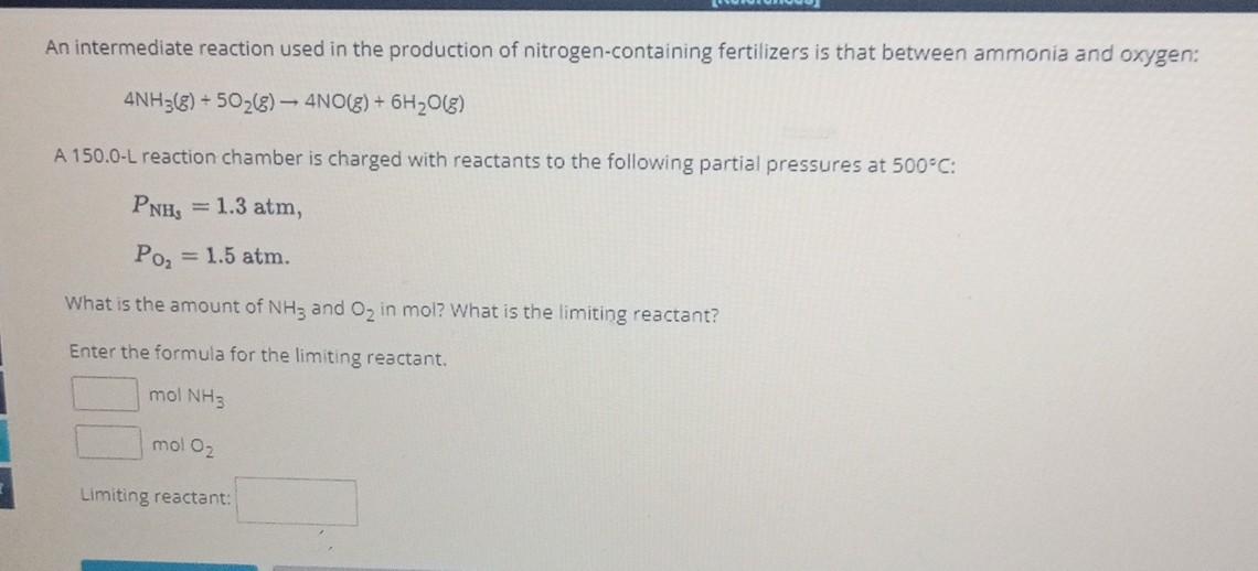Solved An intermediate reaction used in the production of | Chegg.com