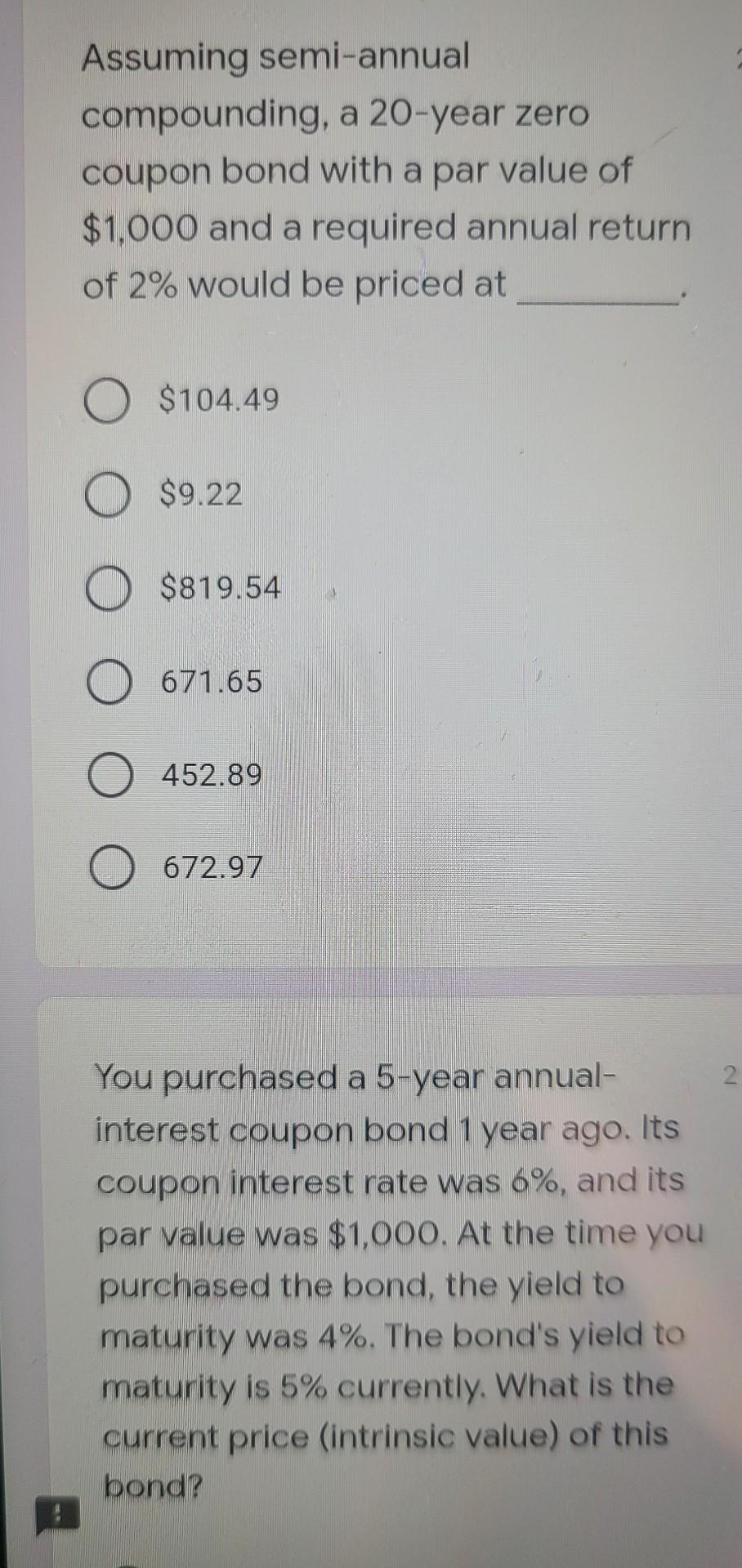 Solved Assuming semi-annual compounding, a 20-year zero | Chegg.com