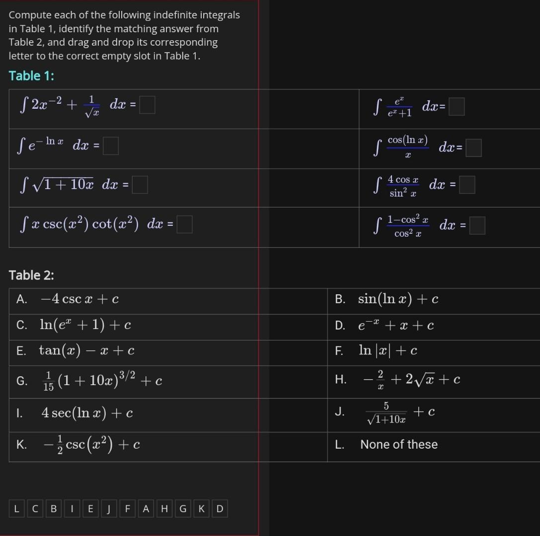 Solved Compute each of the following indefinite integrals in | Chegg.com