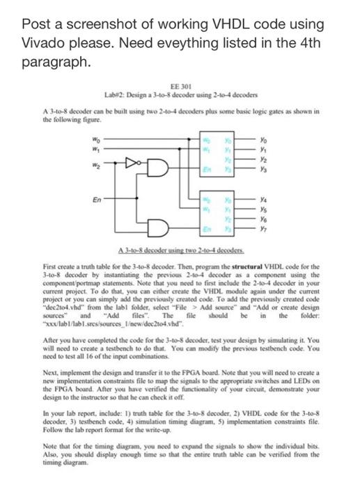 Solved Post a screenshot of working VHDL code using Vivado | Chegg.com Solved Post a screenshot of working VHDL code using Vivado | Chegg.com