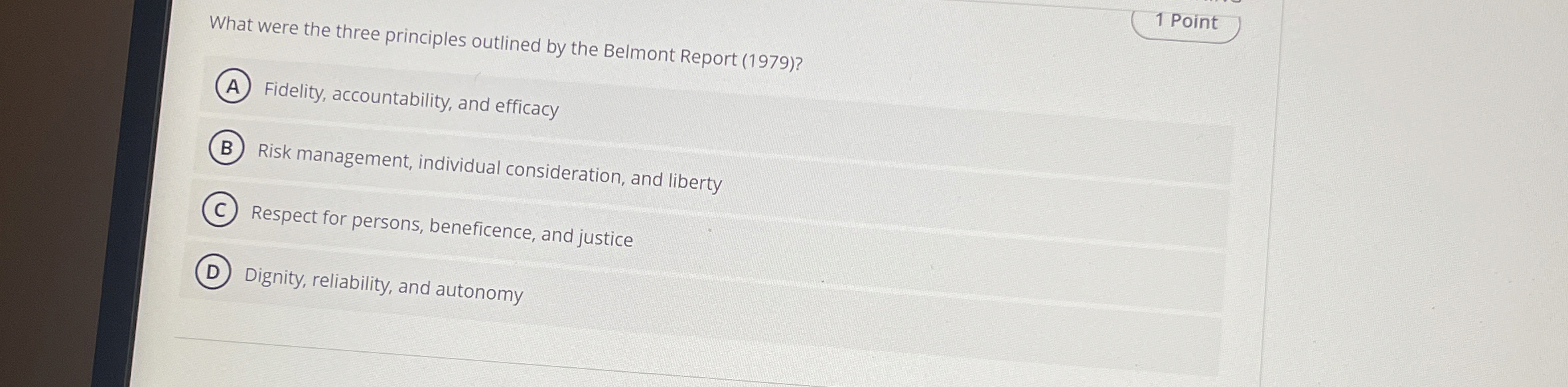 Solved 1 ﻿PointWhat were the three principles outlined by | Chegg.com
