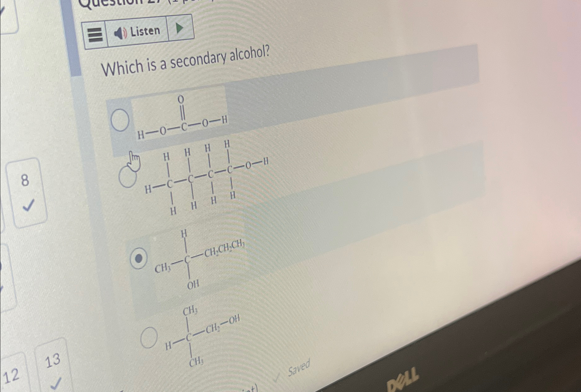 Solved ListenWhich is a secondary alcohol?8 * | Chegg.com